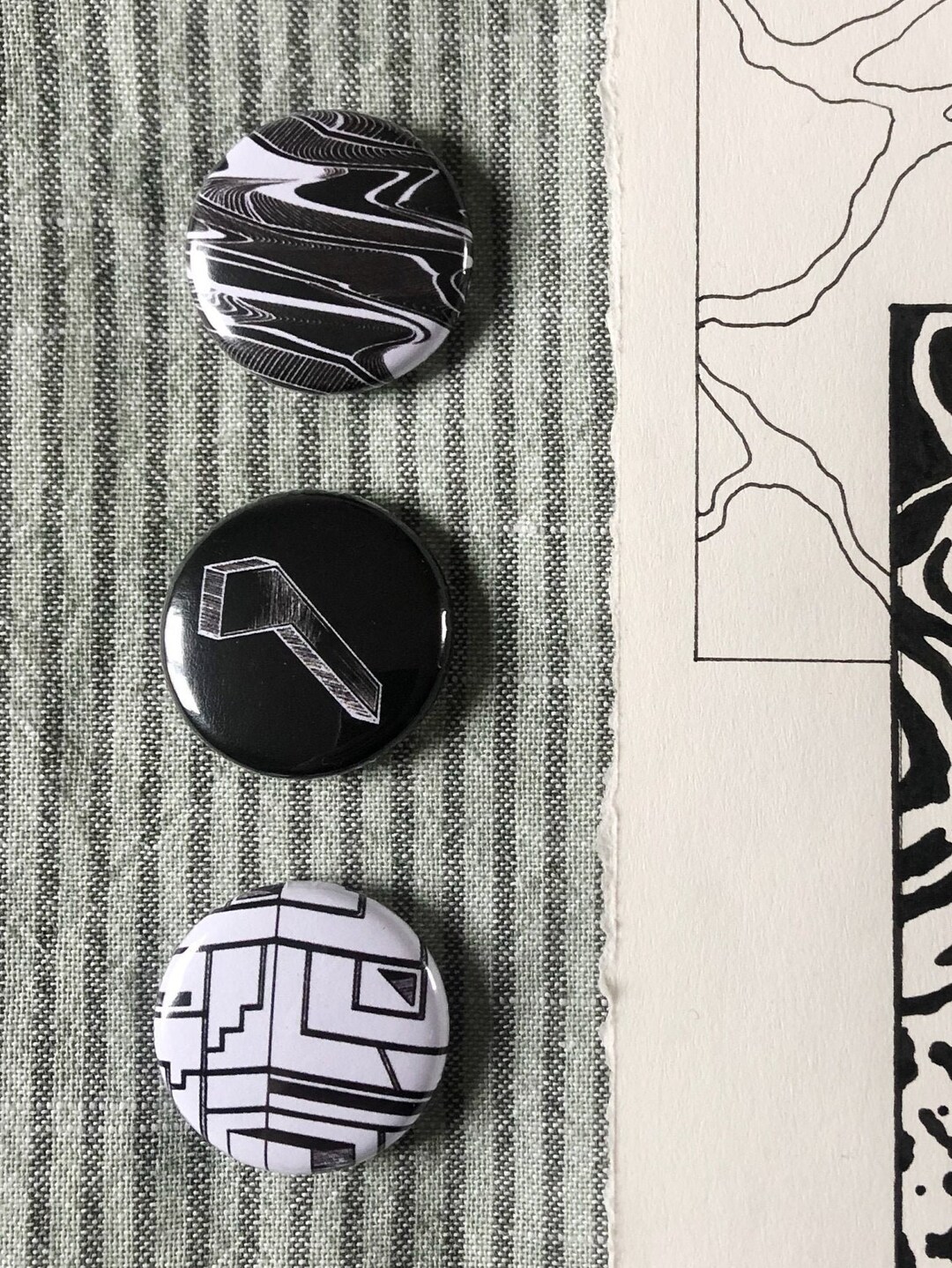Pack of 3 Architecture Badges - Etsy