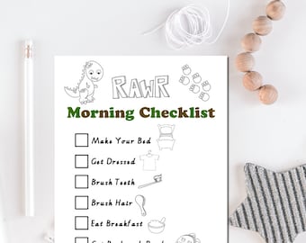 Unicorn Kids Morning & Bedtime Checklist, Kid Bedtime Checklist ...