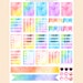 Watercolor Planner Stickers, Printable Planner Sticker, Condren Planner ...