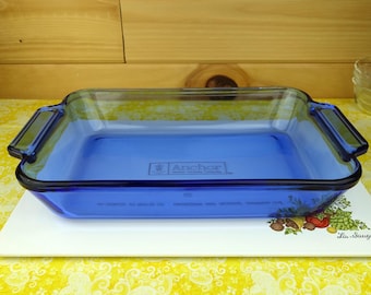 Cobalt Blue PYREX Glass Originals Square Baking Dish/ Brownie Pan, 2 ...