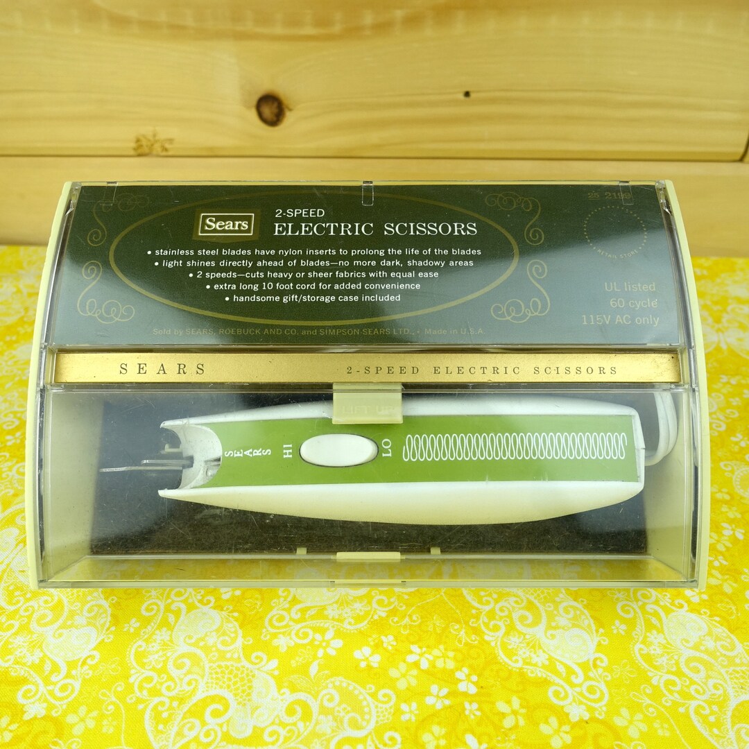 Sears 2-speed Electric Scissors With Case and Instructions, #25 2199 - Etsy