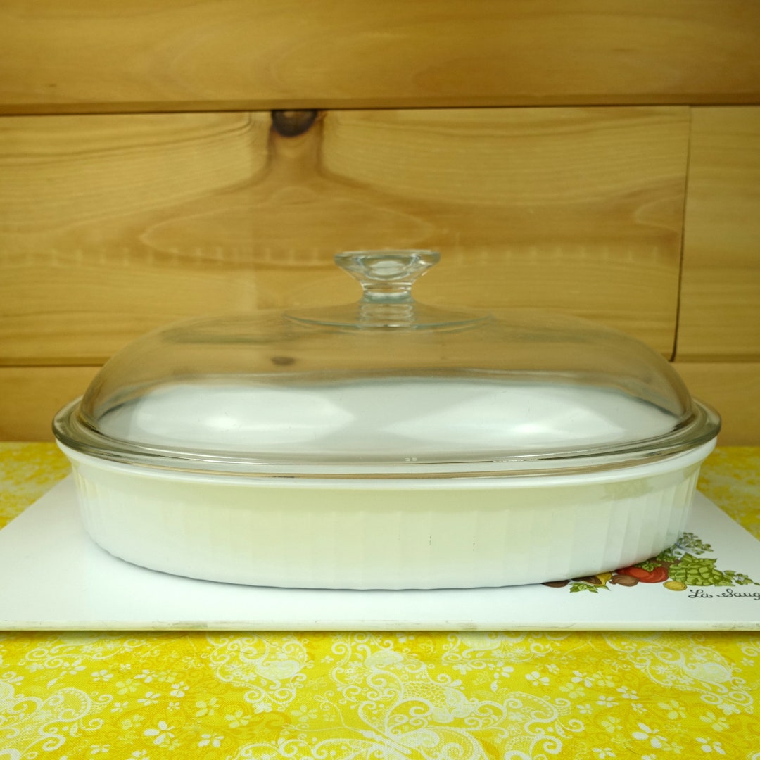 Corning Ware 2.5-liter Roaster With Glass Cover, French White, #F-4-B ...