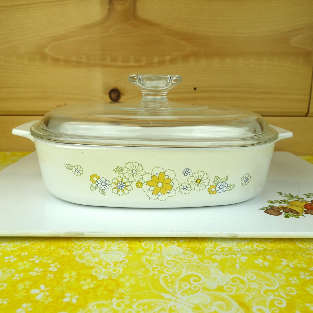 Corning Ware 8" Casserole, Floral Bouquet 3rd Edition, #A-8-B, Jan ...