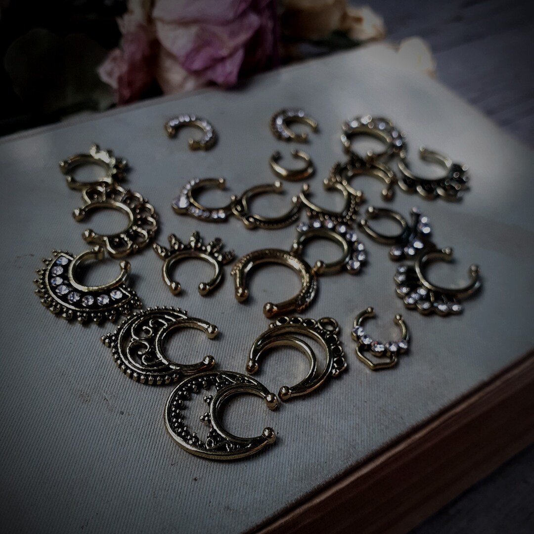Indian Fake Septum Ring, Minimalist Faux Septum, Tribal Septum Cuff ...