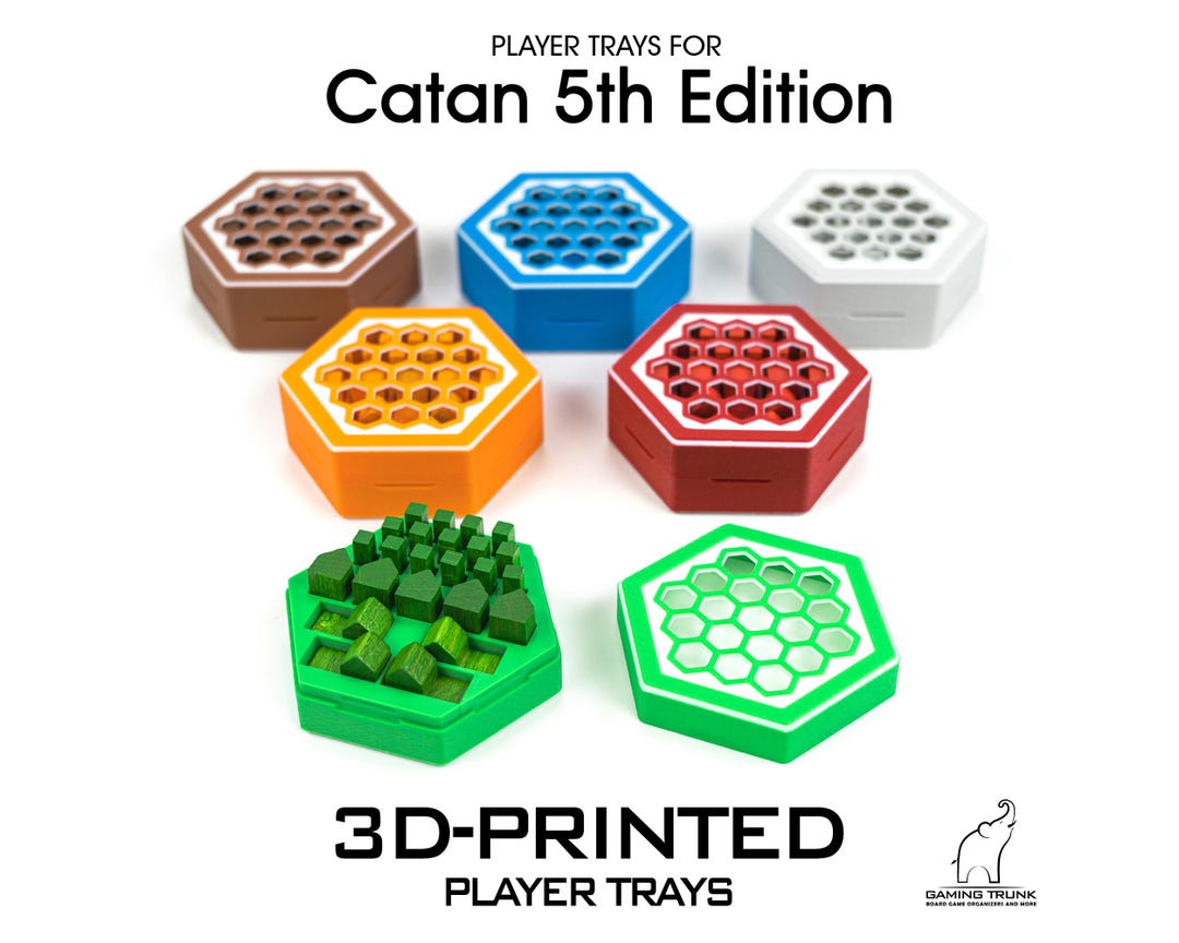 Player Trays for Catan 5th Edition | 3D Printed Player Trays - Etsy