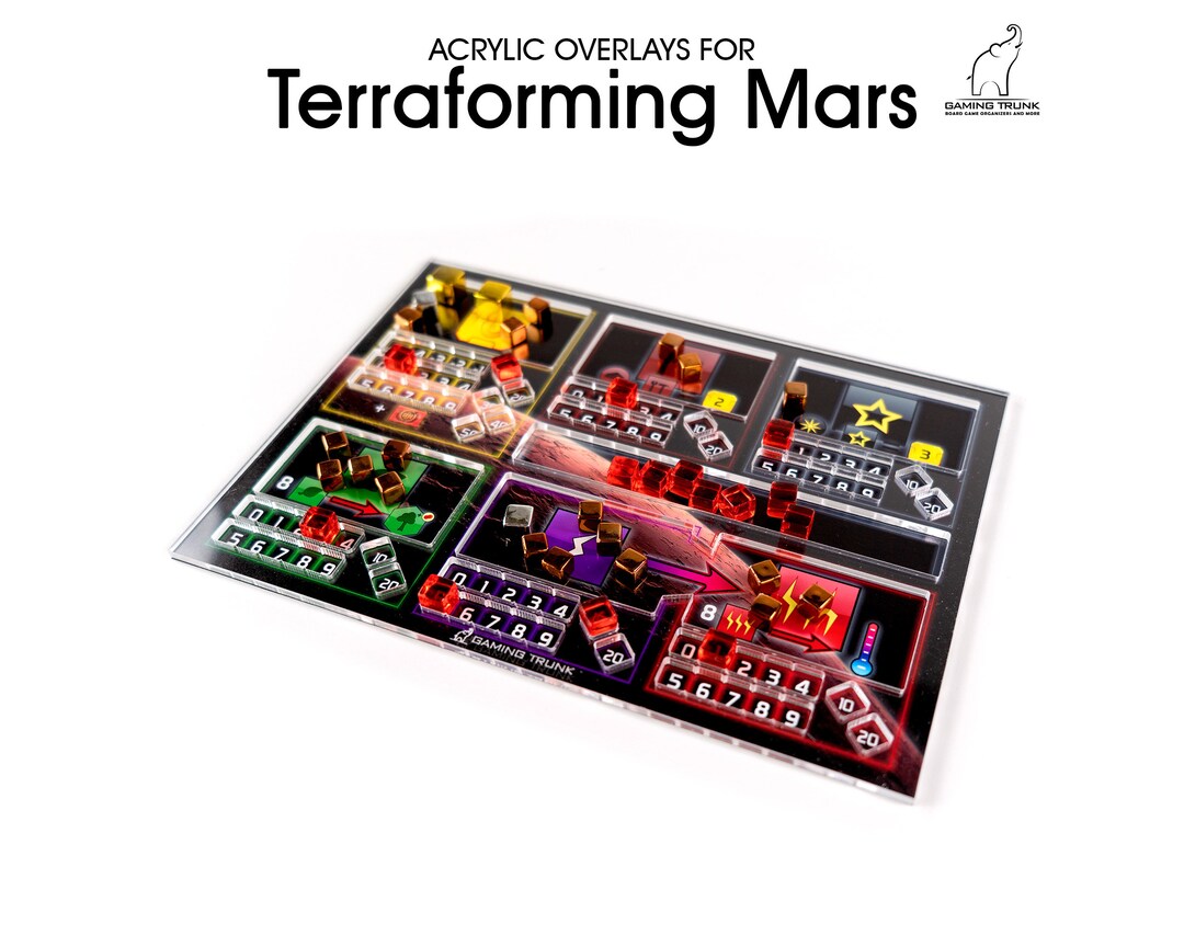 5pcs Terraforming Mars Player Board Acrylic Overlays | Player Trays for ...
