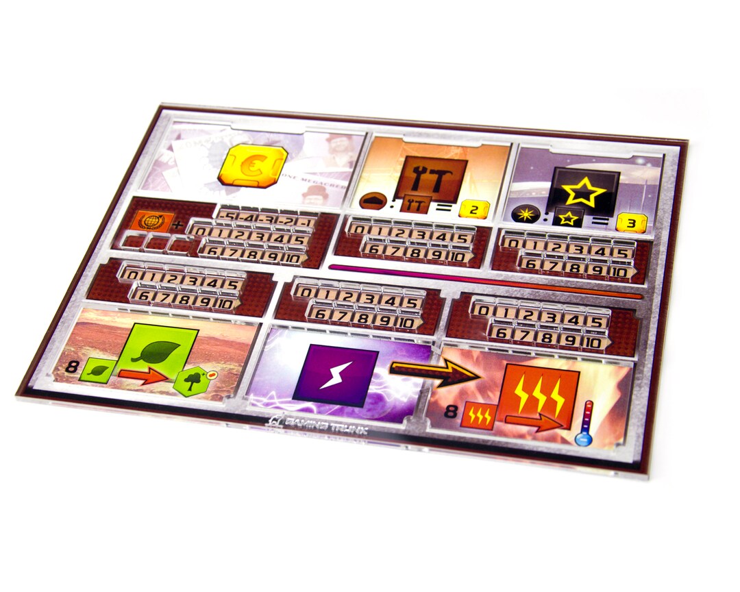 5pcs Terraforming Mars Player Board Acrylic Overlays trays - Etsy