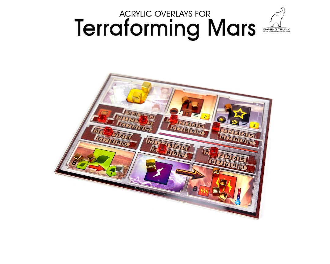 5pcs Terraforming Mars Player Board Acrylic Overlays | Player Trays for ...
