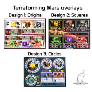 5pcs Terraforming Mars Player Board Acrylic Overlays | Player Trays for ...