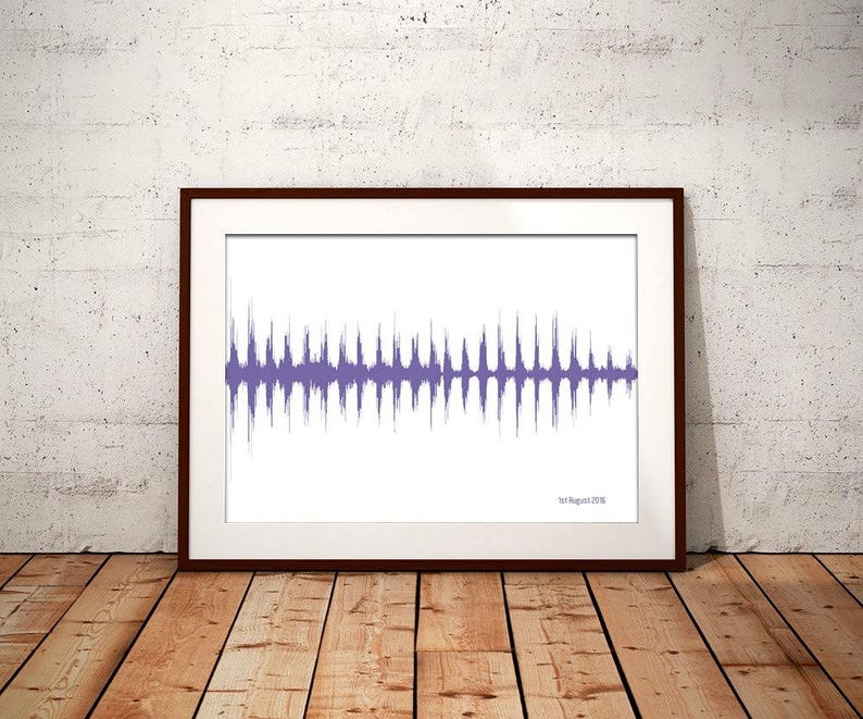 Heartbeat Soundwave Print Personalised Voice Art Sound - Etsy UK