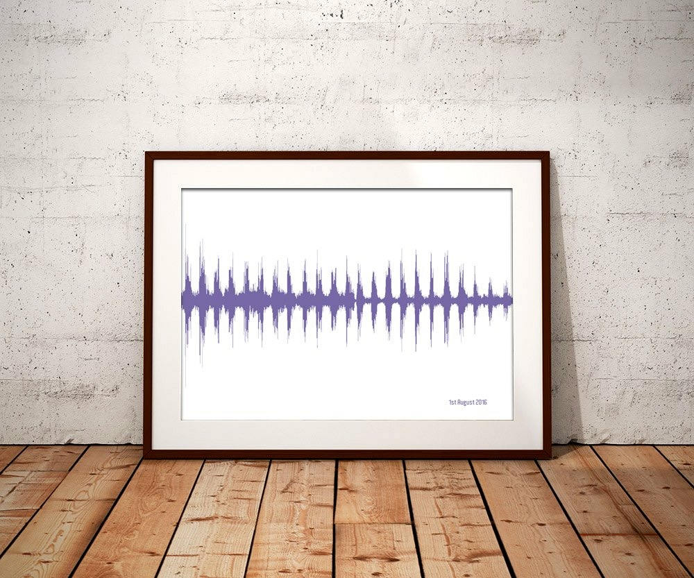 Heartbeat Soundwave Print Personalised Voice Art Sound - Etsy UK