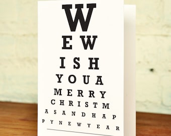 Graduation Eye Chart Card.paper Goods.eye Chart.eye - Etsy