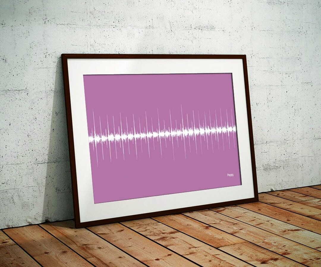 Heartbeat Soundwave Print - Personalised Voice Art - Sound Wave Poster ...
