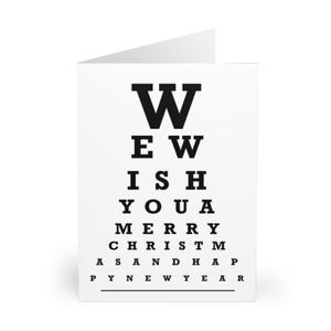 Eye Chart Card - Merry Christmas - Snellen Eye Chart - Perfect ...