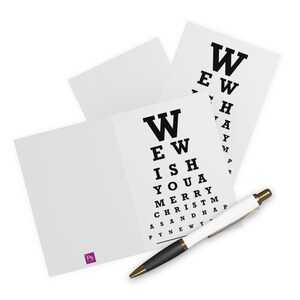 Eye Chart Card - Merry Christmas - Snellen Eye Chart - Perfect ...