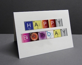 Happy Birthday Card Periodic Table of the Elements hppy Birthdy Bday ...