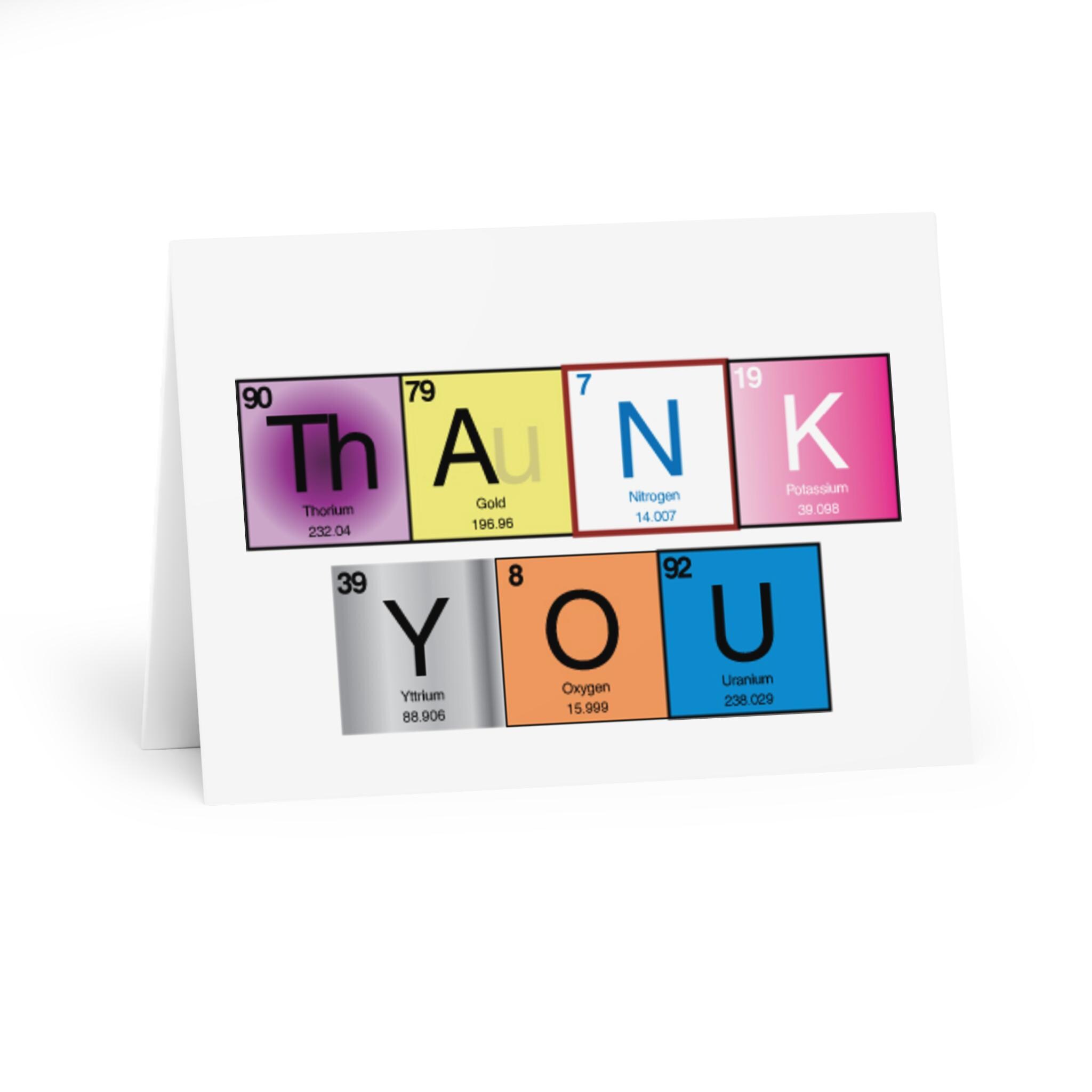 Periodic Table Card - Greeting Card - Thank You - Etsy UK