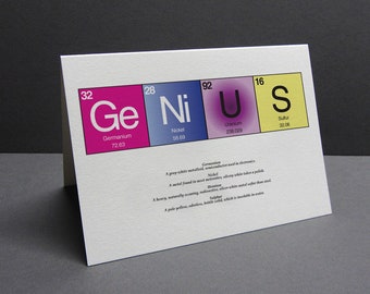 Periodic Table Birthday Card | Etsy UK