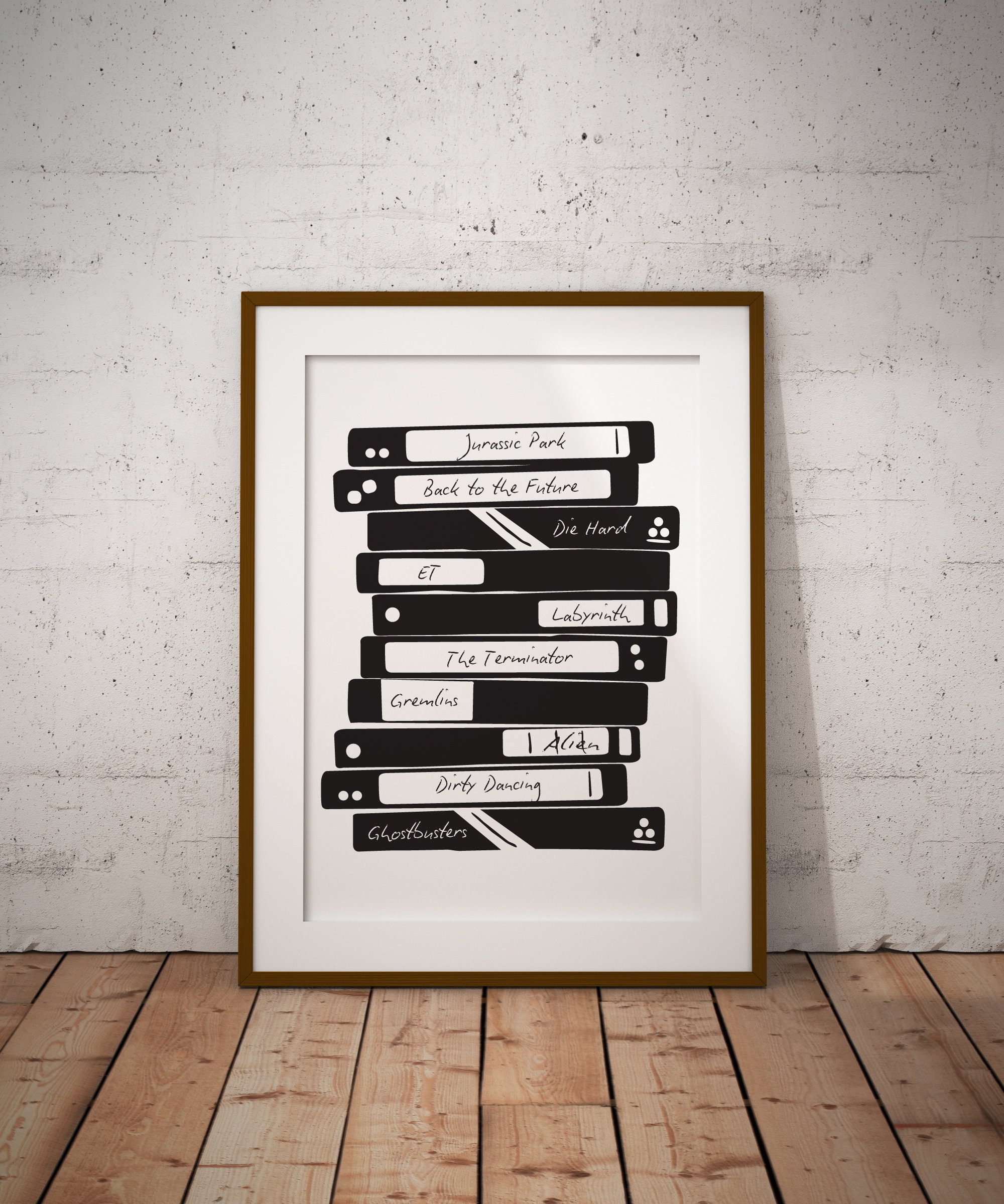 Retro VHS Print Favourite Films on VHS - Etsy