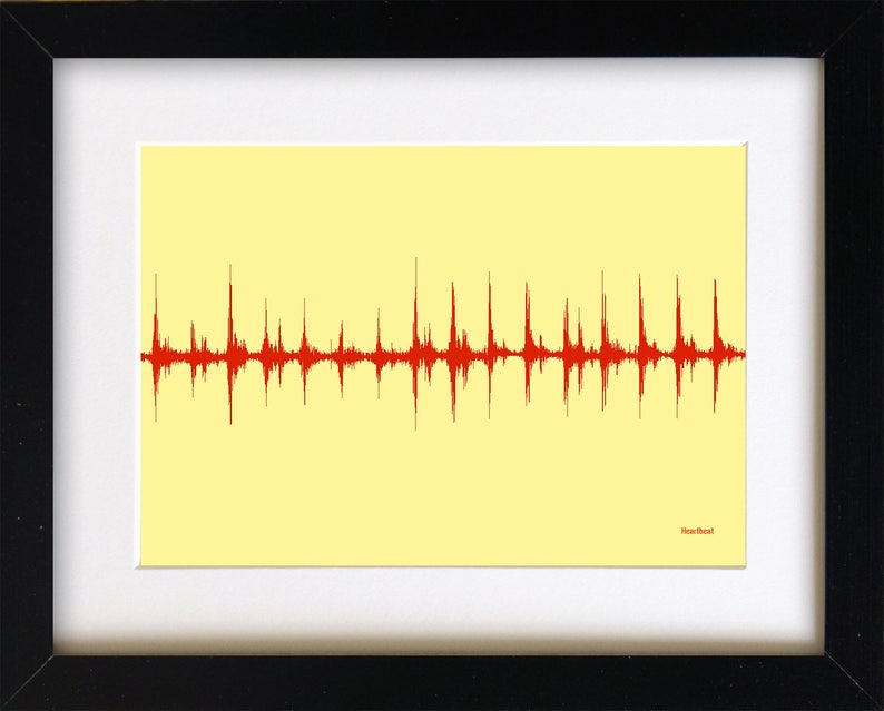 Heartbeat Soundwave Print Personalised Voice Art Sound - Etsy UK