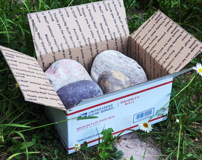 4 Beautiful Boulders. Colorful River Rocks Picked for Beauty From ...