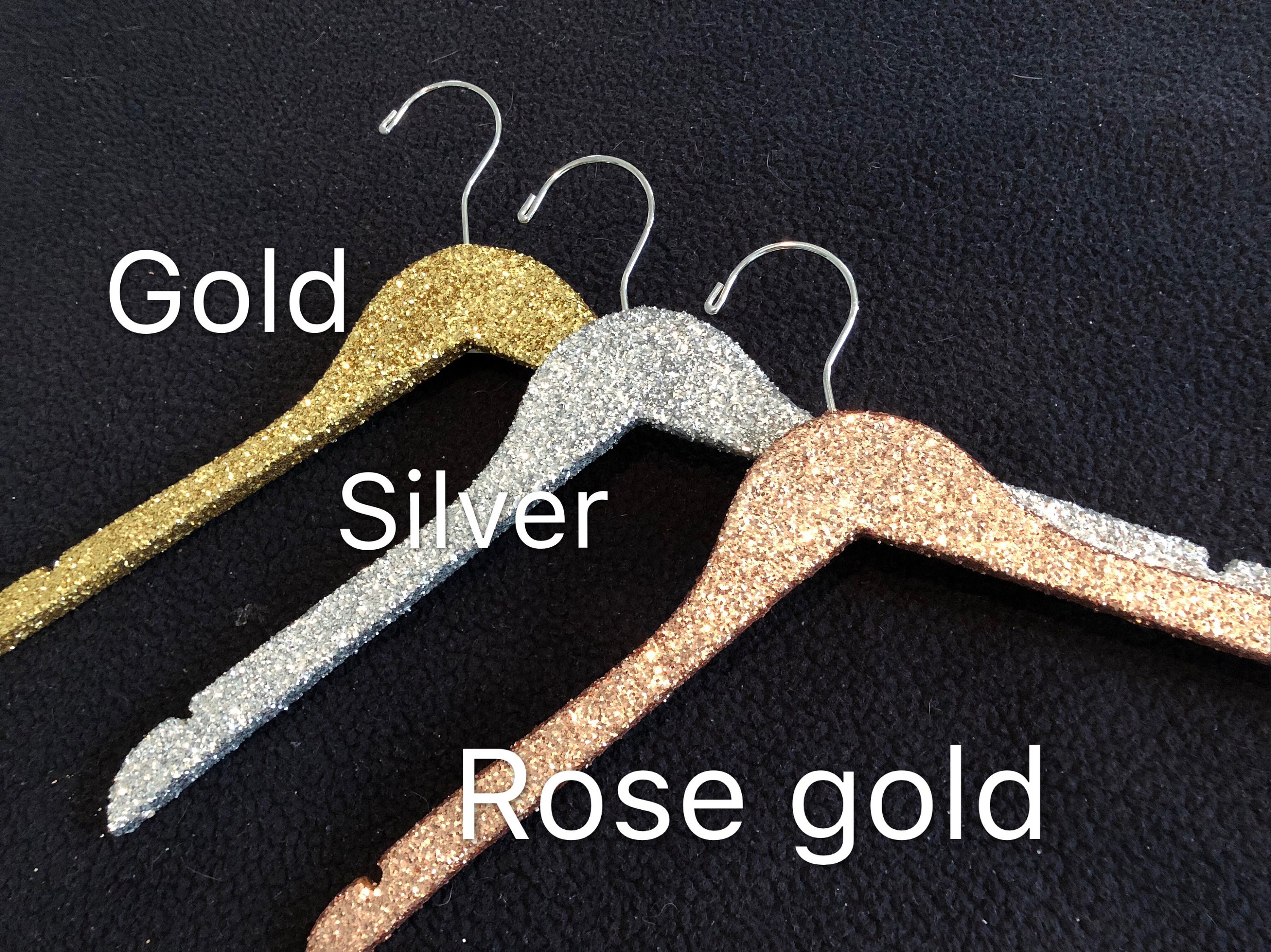 Silver/rose/gold Glitter Bridal Hanger, Custom Wedding Hanger ...