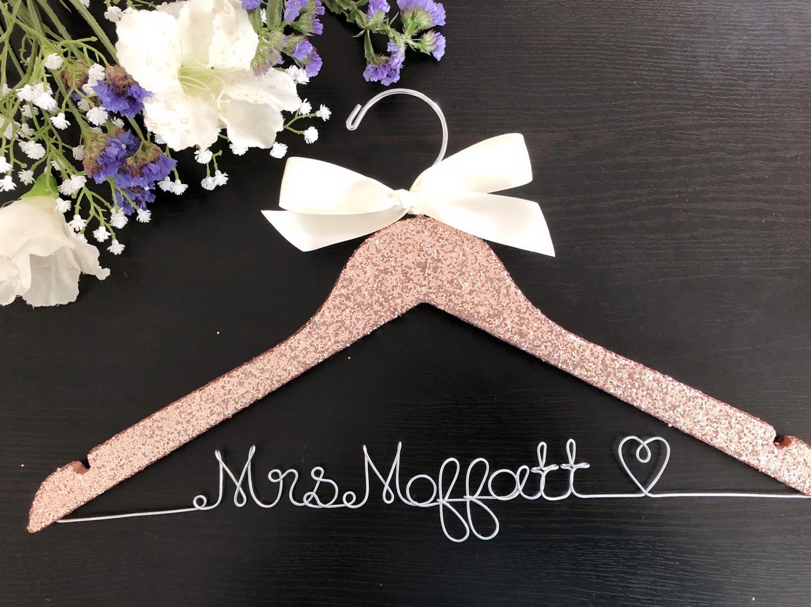 Rose/gold Bridal Hangerrose/gold Custom Wedding Hangergold | Etsy