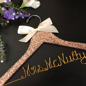 Rose/gold Bridal Hangerrose/gold Custom Wedding Hangergold - Etsy