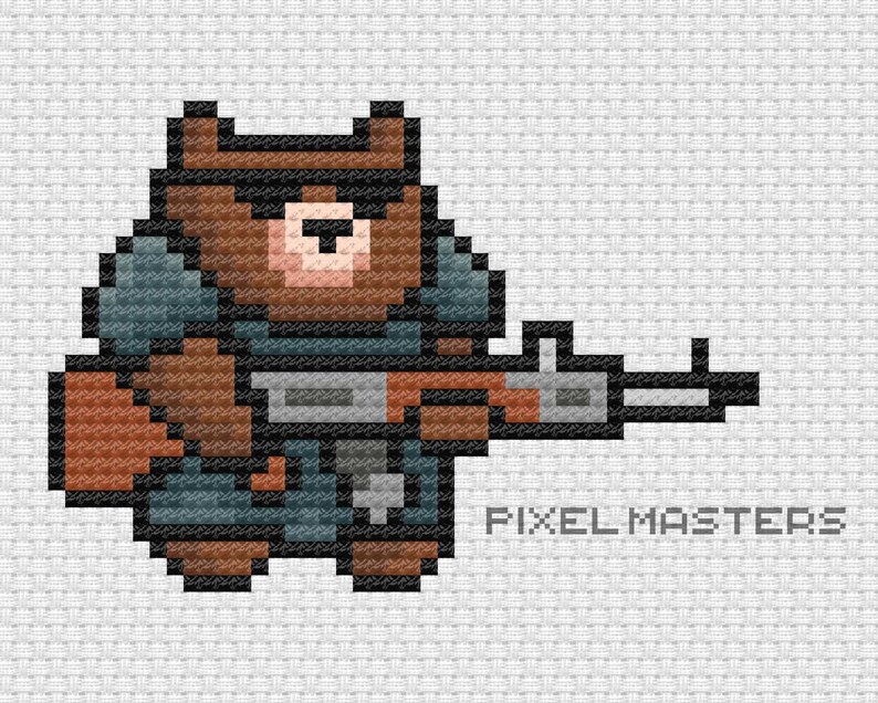 Tactibear Valorant Cross Stitch Pattern PDF Digital - Etsy Australia