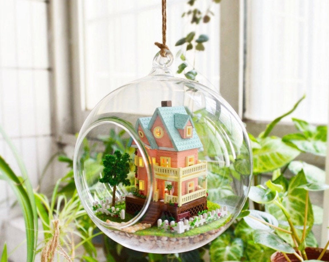 DIY Glass Ball Mini House - Etsy