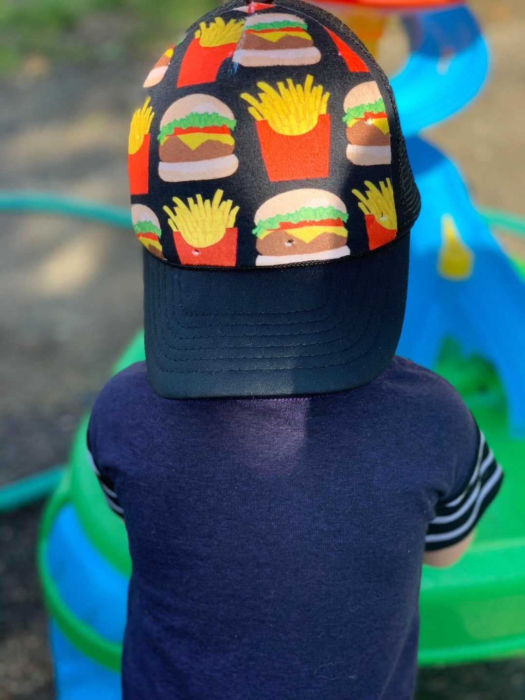 Cheeseburger Minky Front Trucker Hat Kids Trucker Hat Snap Back Hat ...