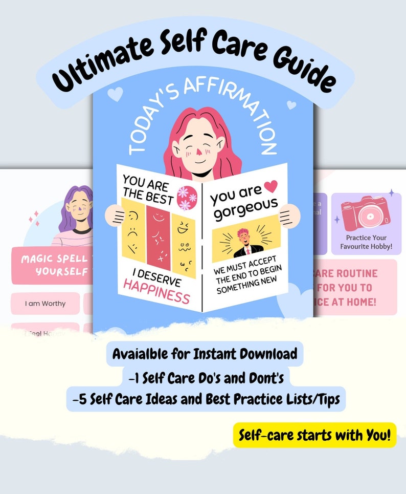Ultimate Self Care Guide Instant Download 8.5x11 Printable - Etsy