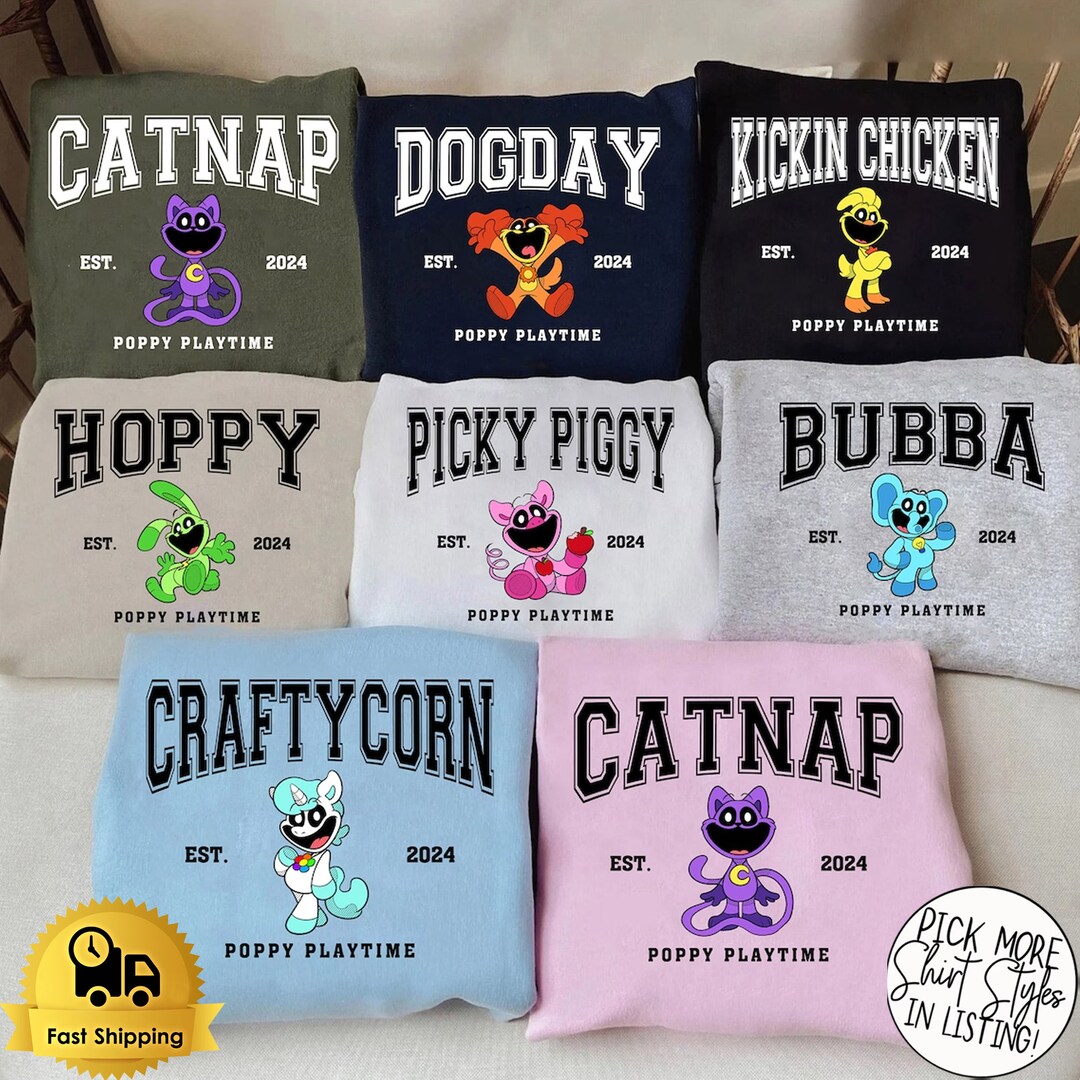 Poppy Playtime Characters of Years Shirt, Picky Piggy Shirt, Craftycorn ...