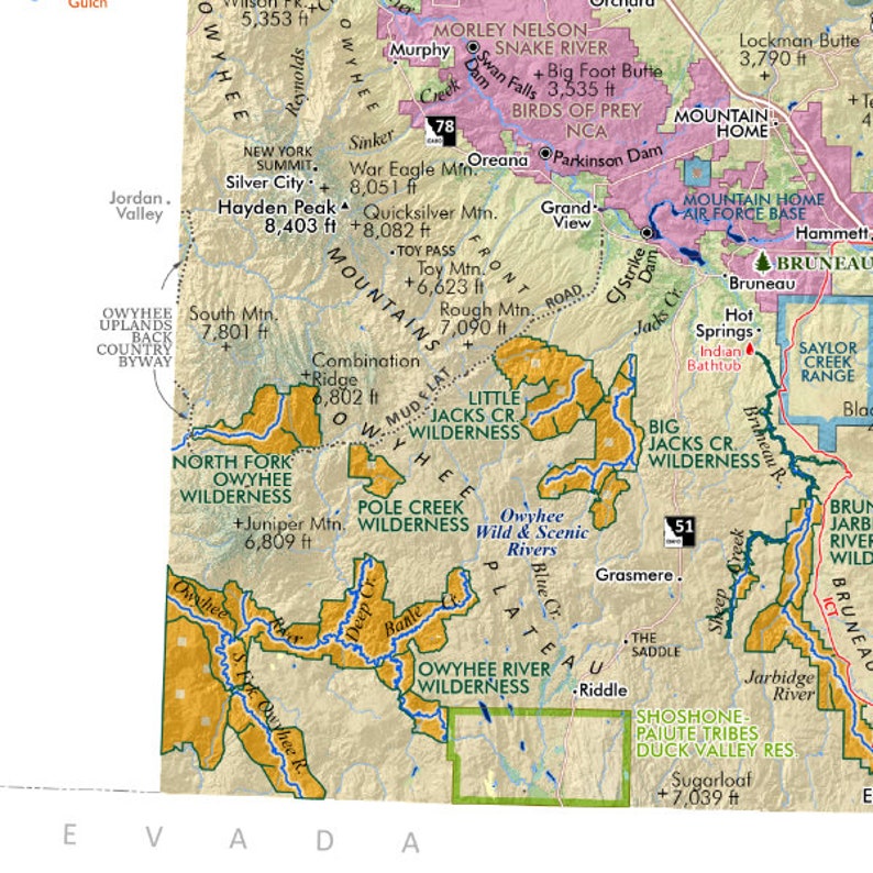 Idaho Wildlands (24 in X 20 In) - Etsy