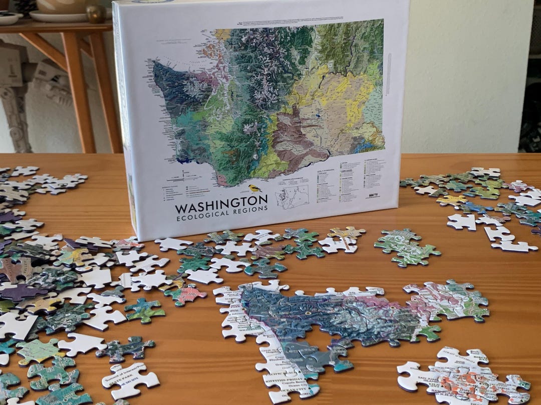 Washington Ecological Regions Map Puzzle - Etsy
