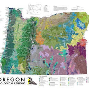 Oregon Ecological Regions 24 in X 20 In - Etsy