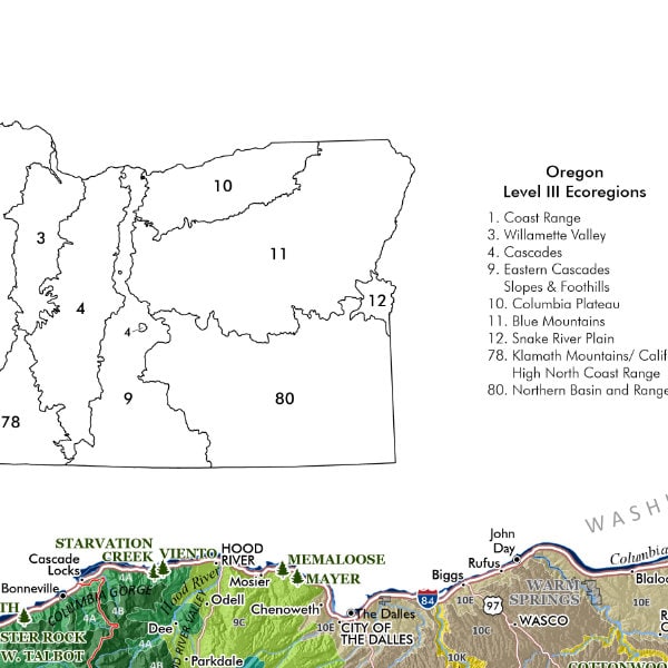 Oregon Ecological Regions 24 in X 20 In - Etsy