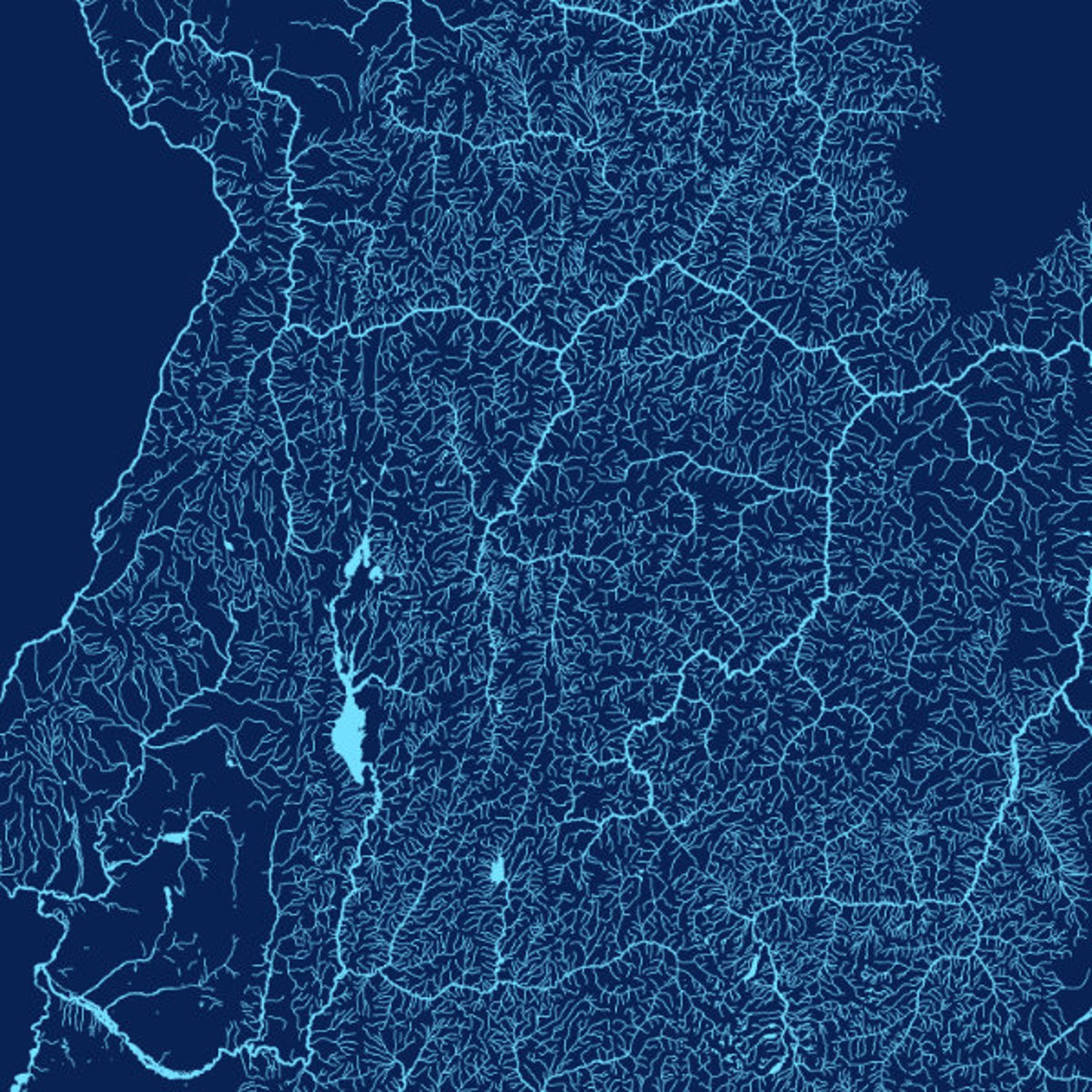 Idaho Rivers Map (24 in X 20 In) - Etsy