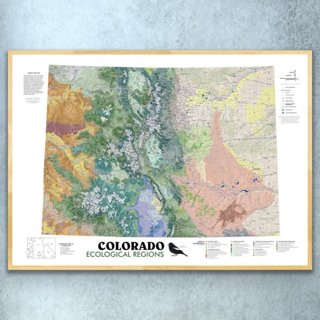 Colorado Ecological Regions (28 Inch X 20 Inch) - Etsy