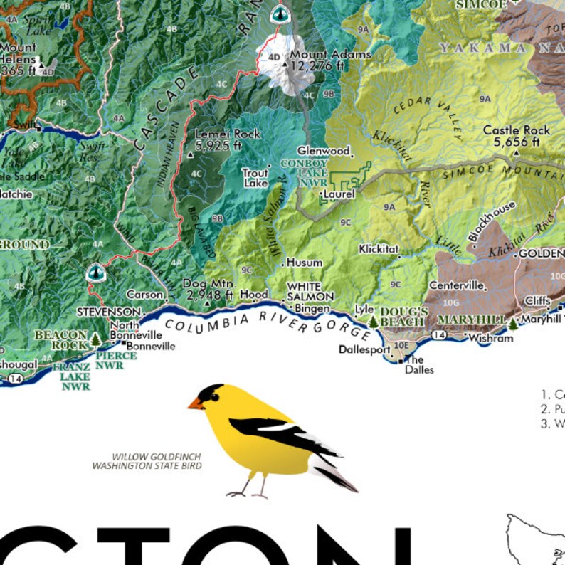 Washington Ecological Regions Map (24 Inch X 20 Inch) - Etsy