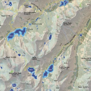 PRINTABLE Sawtooth Wilderness Idaho (36 in X 52 In) | Digital PDF ...