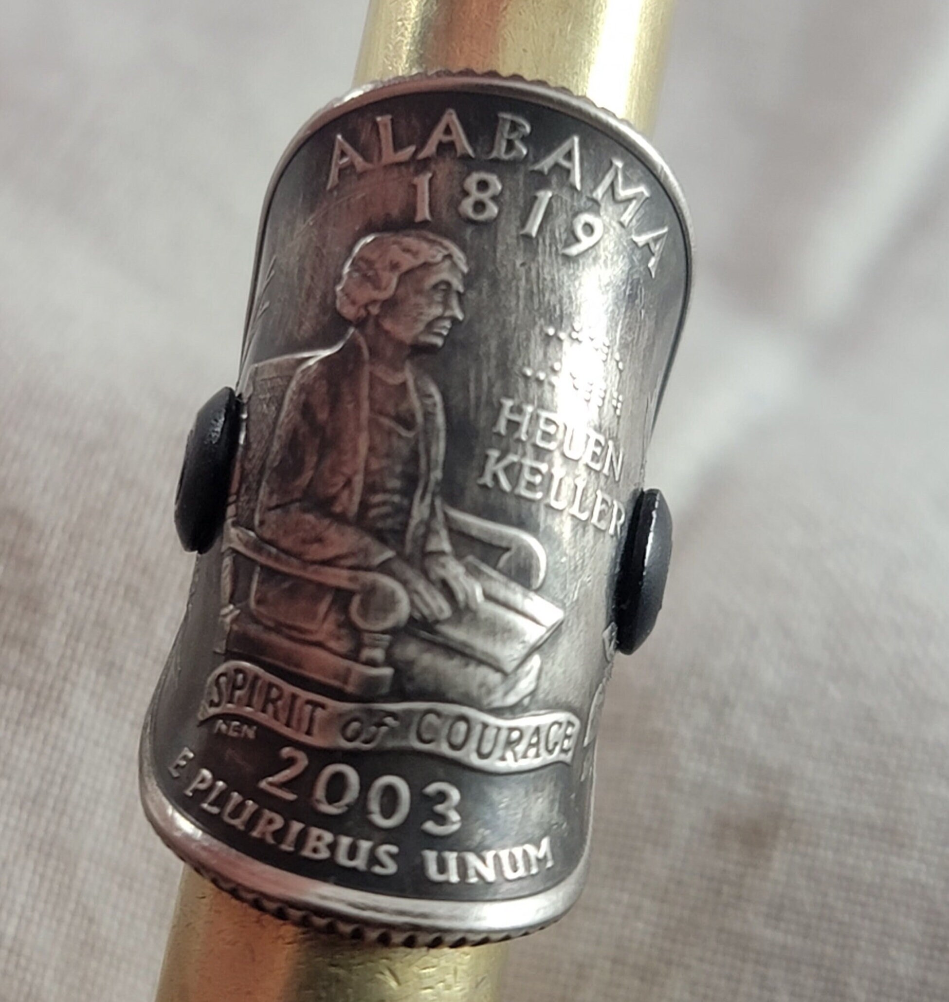 Alabama State Quarter. Bullet Casing Keychain. Handmade. Very Unique ...