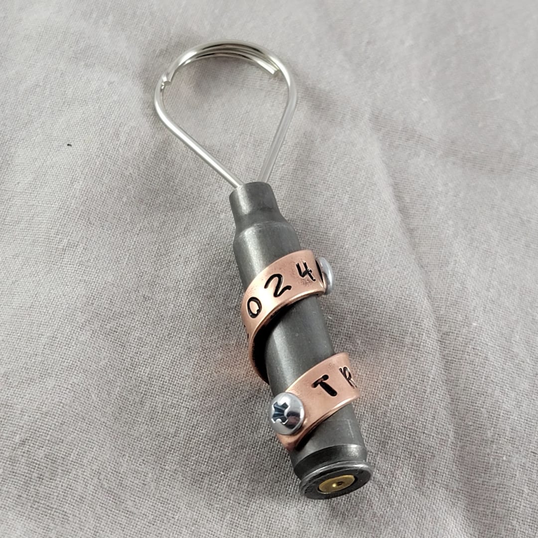TRUMP 2024 Bullet Casing Keychain. Handmade. Very Unique Keychain ...