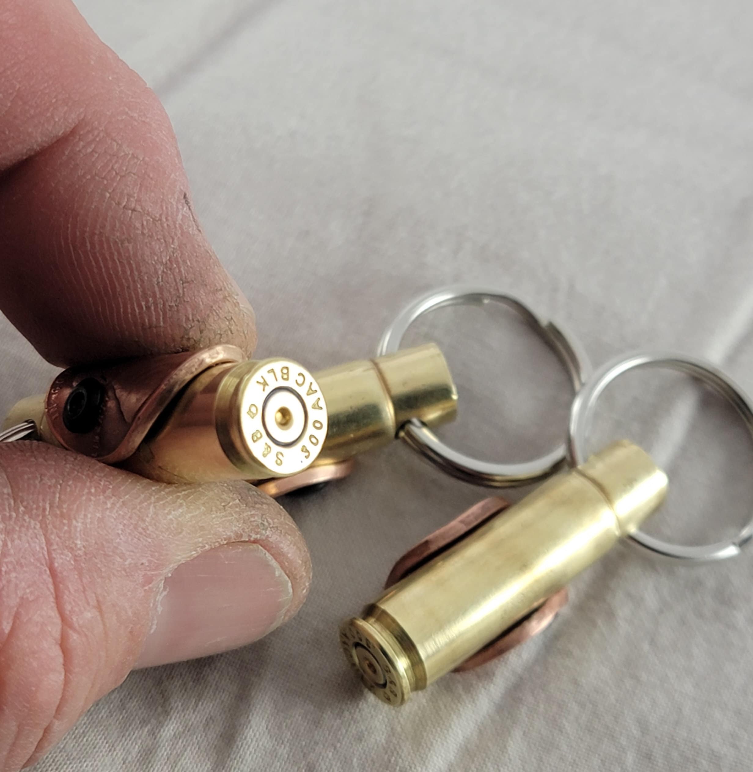 Bullet Casing Penny Keychain. Handmade. Very Unique Penny Attached to ...
