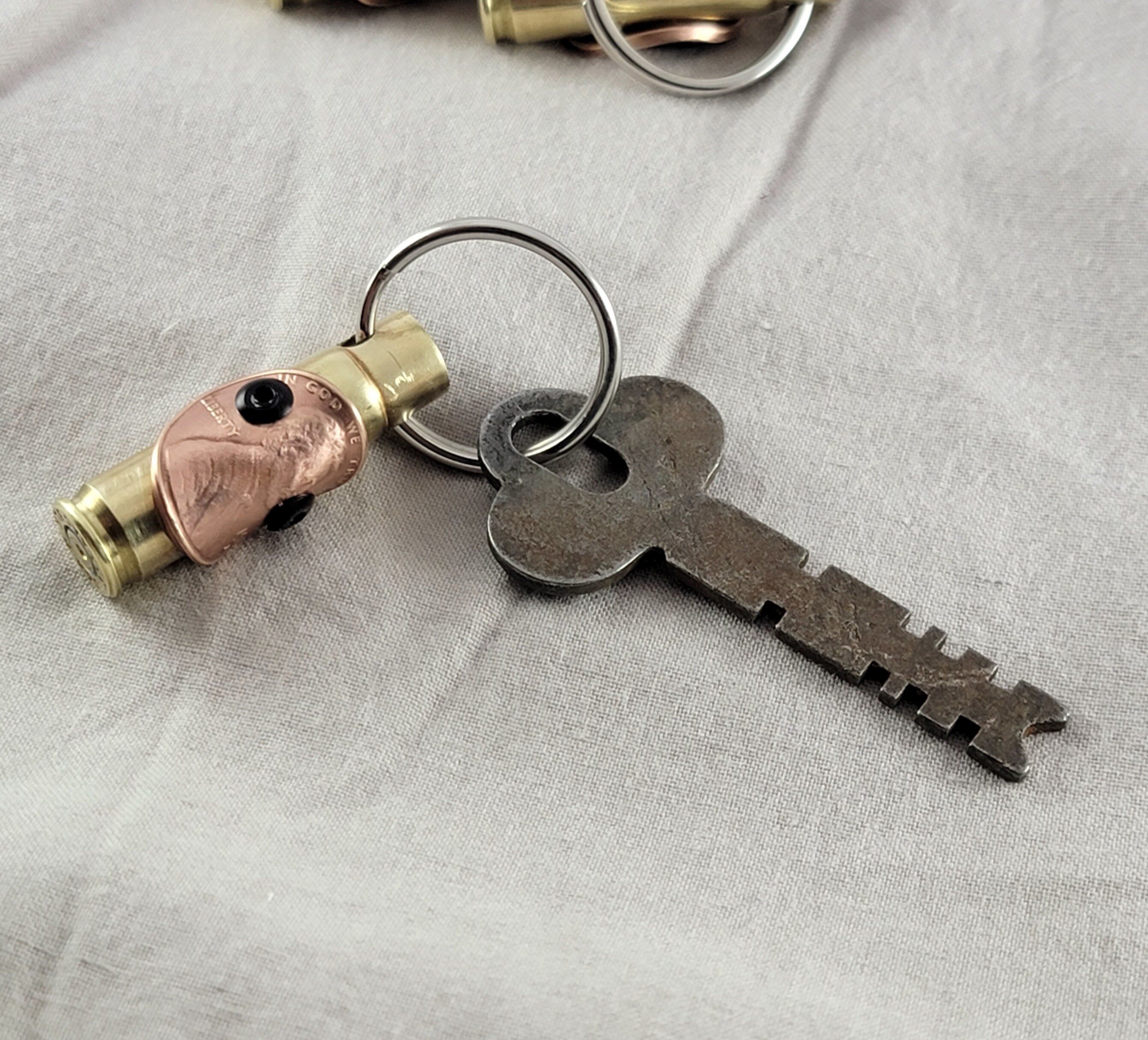 Bullet Casing Penny Keychain. Handmade. Very Unique Penny Attached to ...