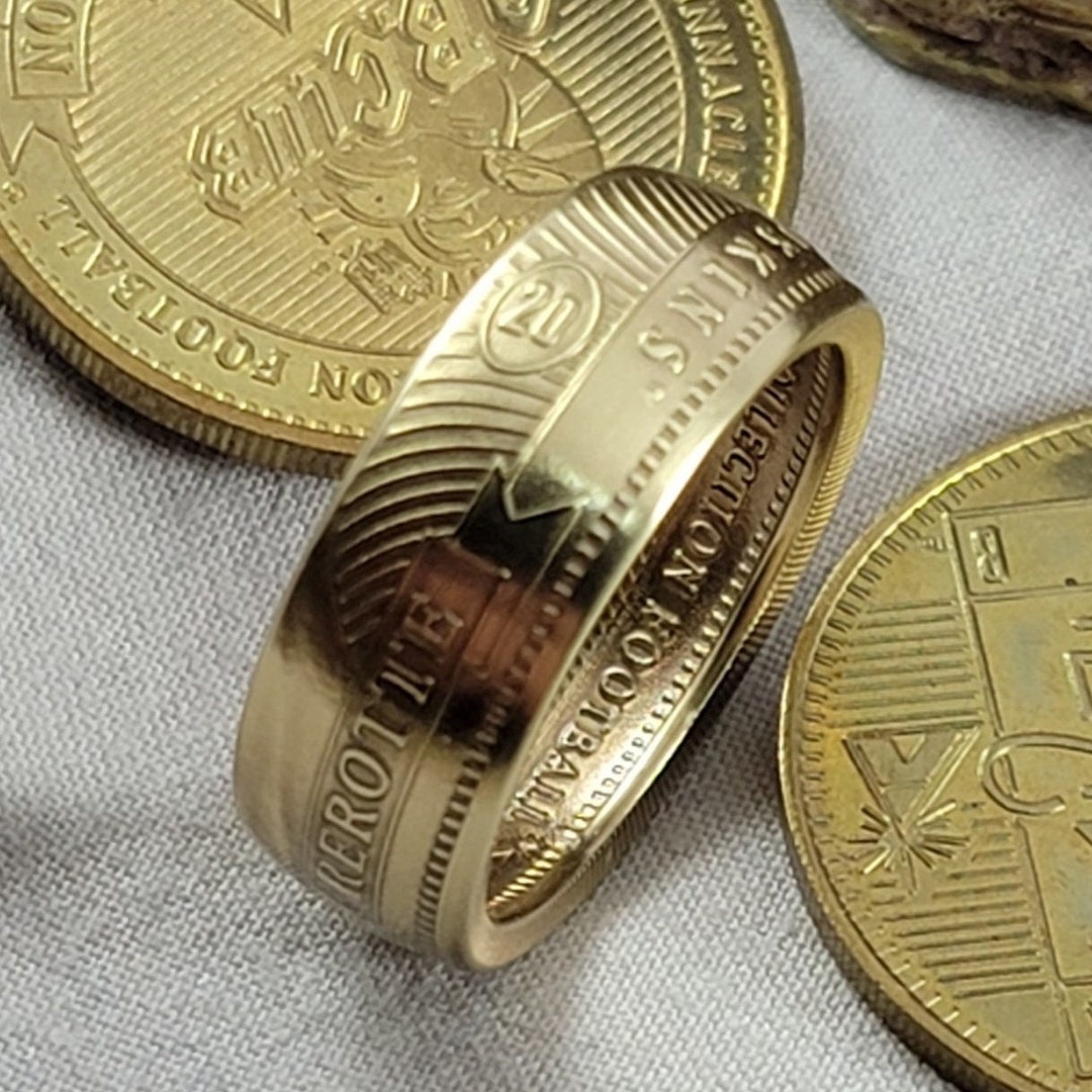 Washington Commanders Gus Frerotte. Handmade Pinnacle Coin Ring. NFL ...