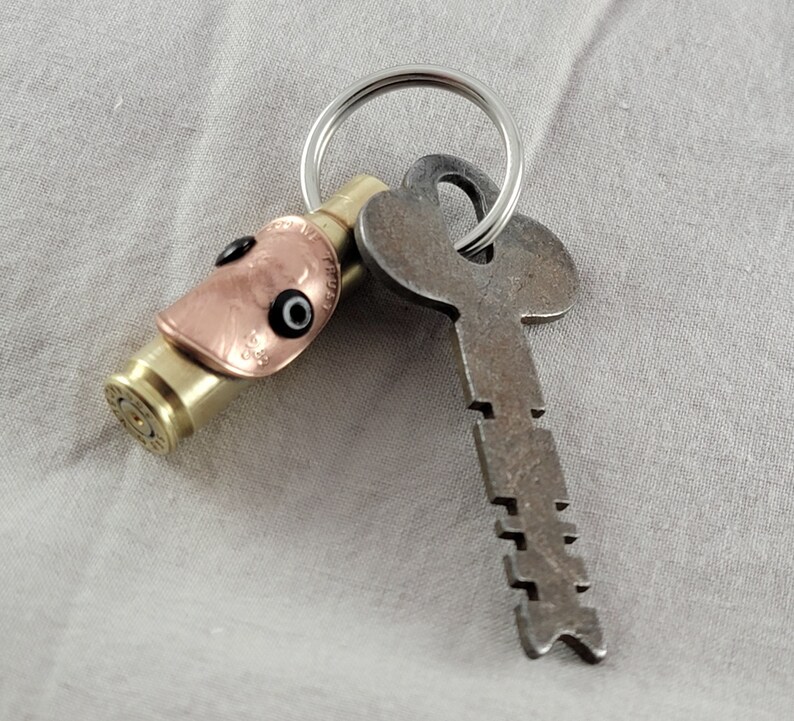 Bullet Casing Penny Keychain. Handmade. Very Unique Penny Attached to ...