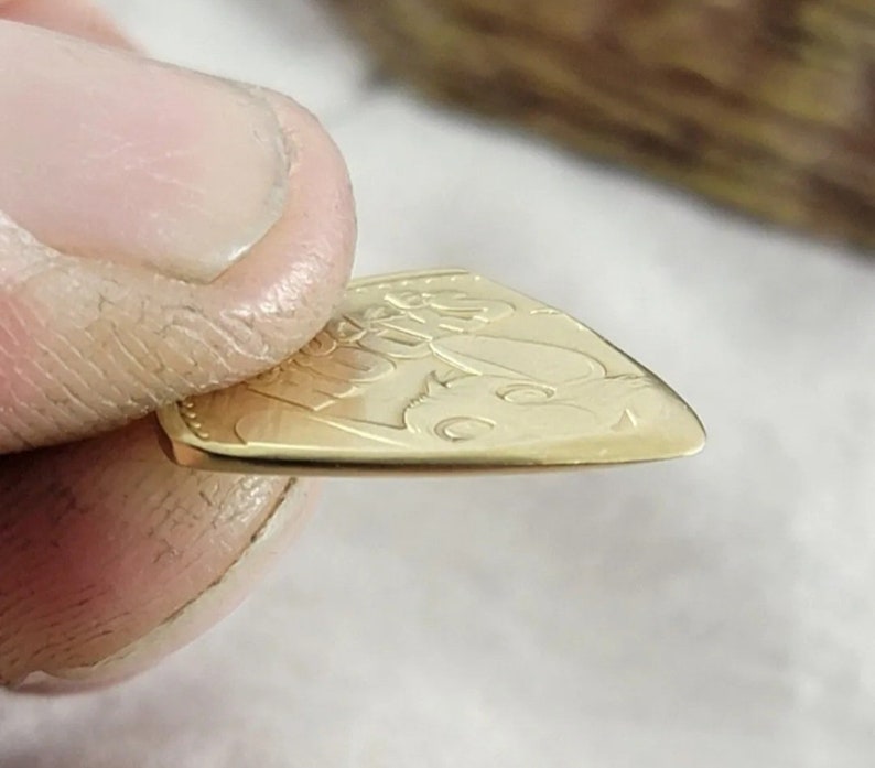 Coin Guitar Pick. CHUCK E CHEESE Token. Solid Brass. Handmade. Chucky ...