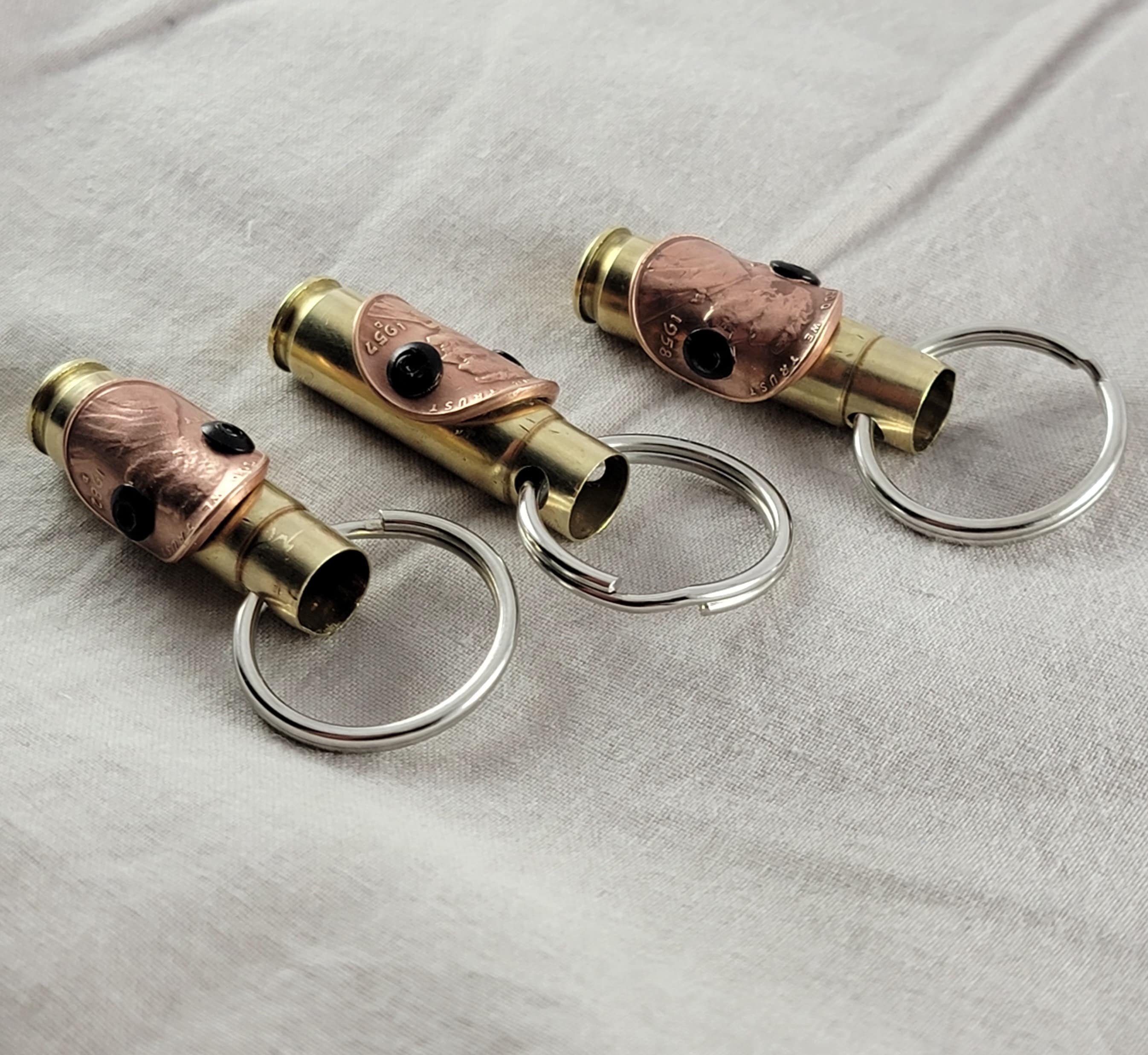 Bullet Casing Penny Keychain. Handmade. Very Unique Penny Attached to ...