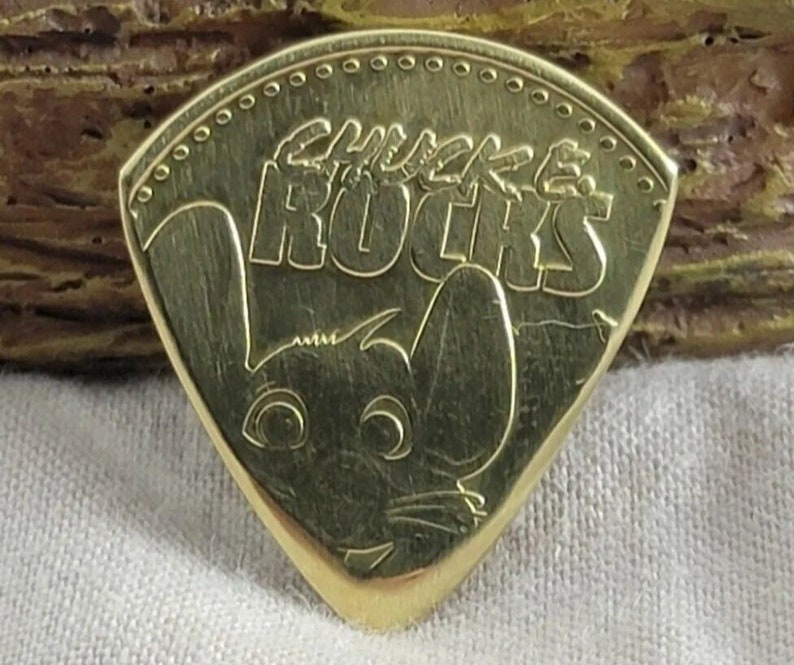 Coin Guitar Pick. CHUCK E CHEESE Token. Solid Brass. Handmade. Chucky ...